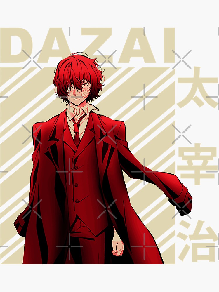 "Vintage Art Osamu Dazai Anime Directed By Takuya Igarashi" Sticker for ...