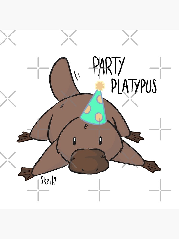 "Party Platypus" Poster for Sale by jastinamor | Redbubble