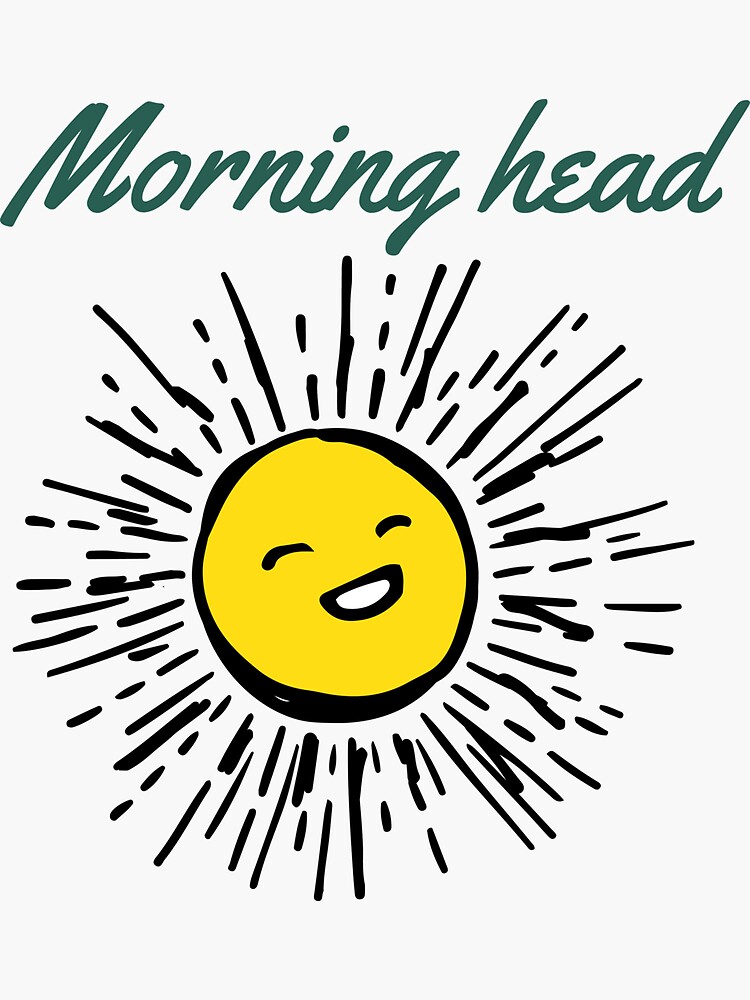 "Morning head smiley face " Sticker for Sale by Fresh365 | Redbubble