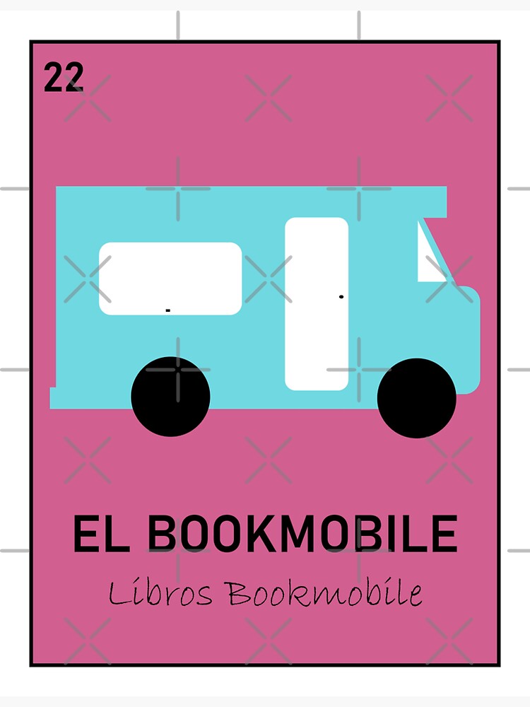 "El Bookmobile" Sticker for Sale by LittleFoxglove | Redbubble