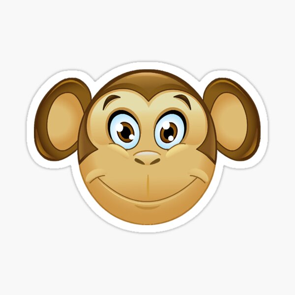 "Monkey Emoji Emoticon " Sticker for Sale by gennaromcffs4 | Redbubble