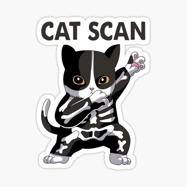 Pegatina «Rad Tech Cat Scan Ct Scan Funny Cat X-Ray Halloween Pun Meme ...