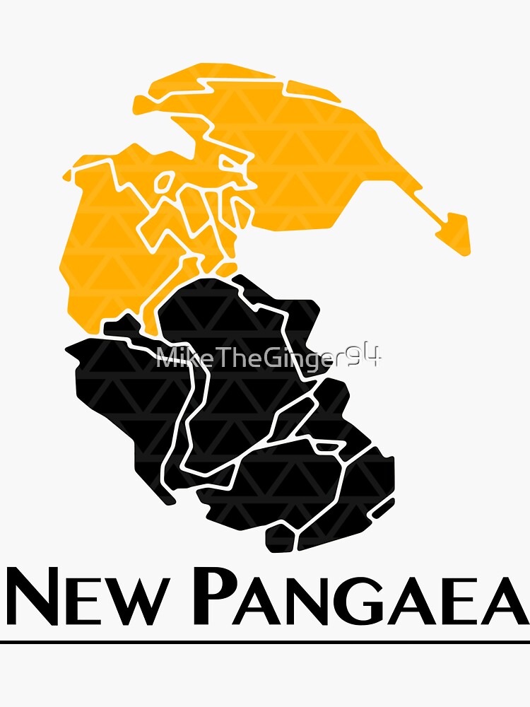 "New Pangaea" Sticker by MikeTheGinger94 | Redbubble