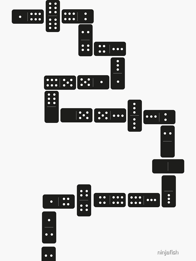 "Domino Domino" Sticker for Sale by ninjafish | Redbubble