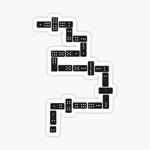 "Domino Domino" Sticker for Sale by ninjafish | Redbubble