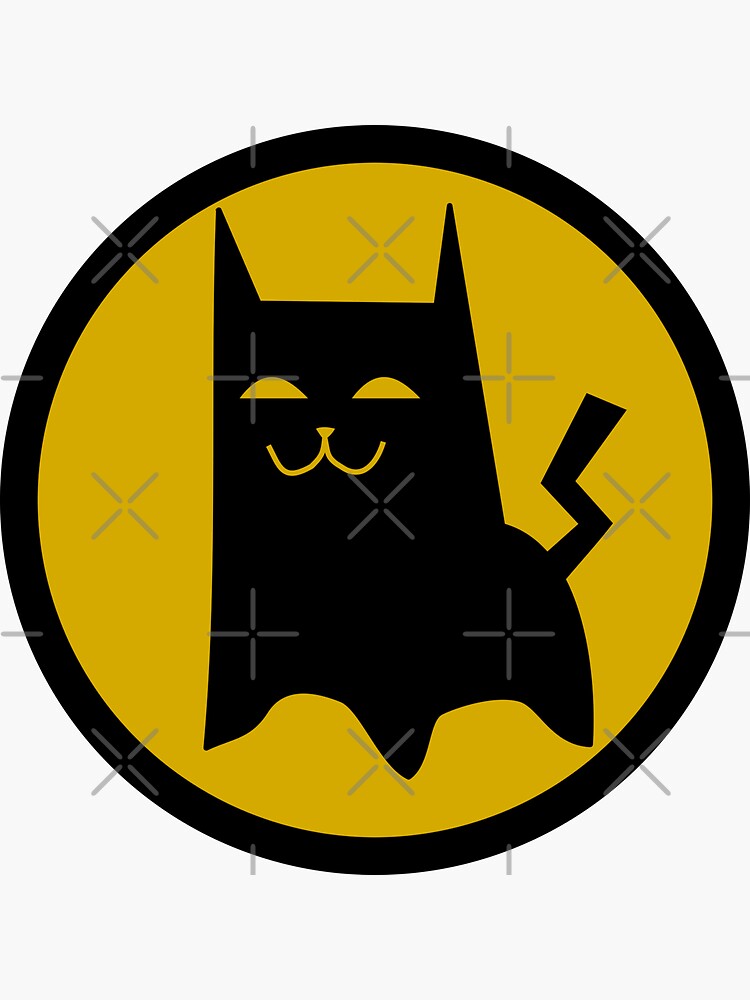 "Cute Batcat Symbol | Shadow | Kitten | Kitty Cartoon" Sticker for Sale ...