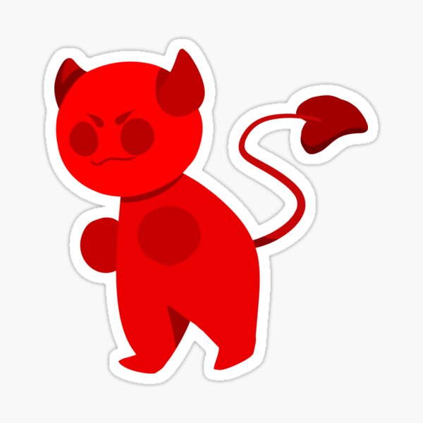 "Deal with the cute devil" Sticker for Sale by Princ3ys | Redbubble