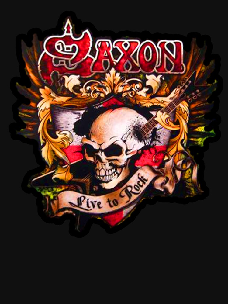 "SAXON BAND METAL ARTWORK" T-shirt for Sale by klxtapml99 | Redbubble ...