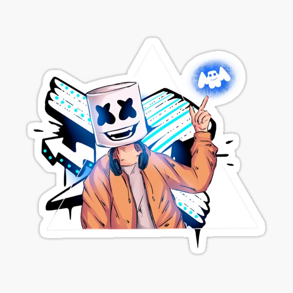 "Marshmello Smile Music Party " Sticker for Sale by ansbyloshebh ...