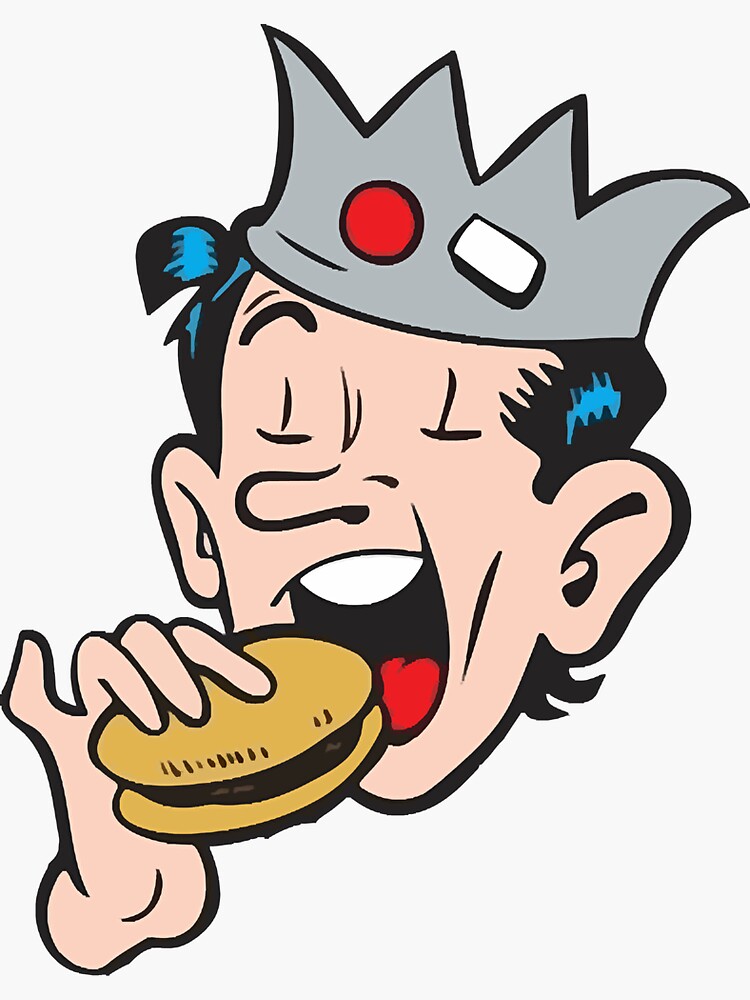 "Jughead Eating Burger " Sticker for Sale by amelleue456tg | Redbubble