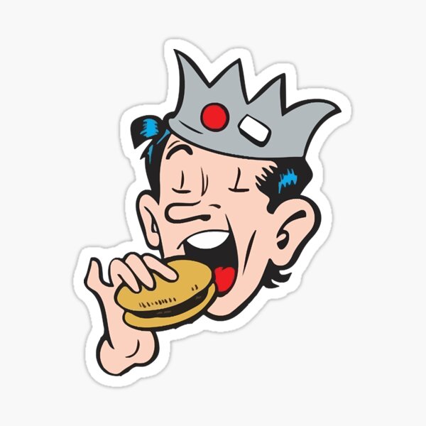 "Jughead Eating Burger " Sticker for Sale by amelleue456tg | Redbubble