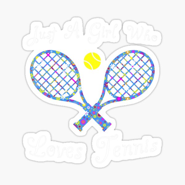 "Cute Tennis Player S Just A Girl Who Loves Tennis" Sticker for Sale by ...