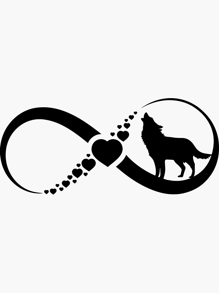 "Wolf Infinity" Sticker for Sale by loveisasecret | Redbubble
