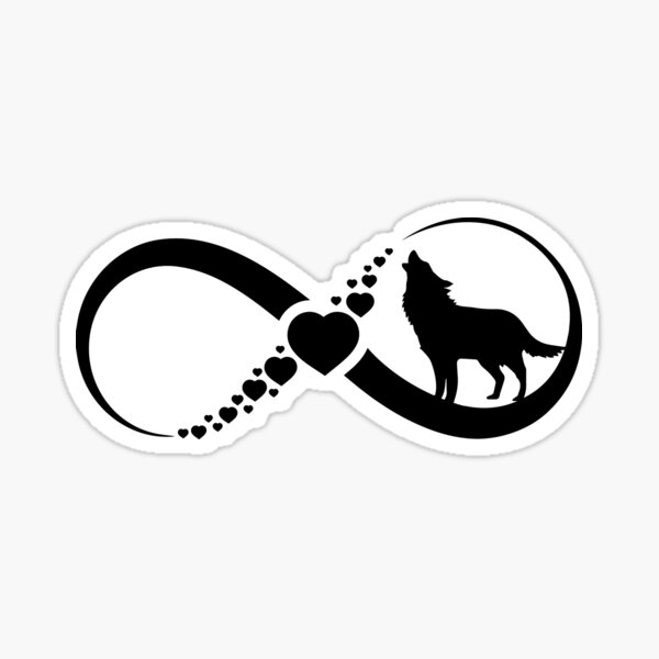 "Wolf Infinity" Sticker for Sale by loveisasecret | Redbubble