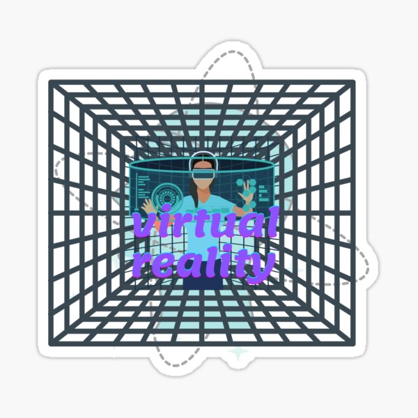 "future virtual reality" Sticker for Sale by Limit-stone | Redbubble