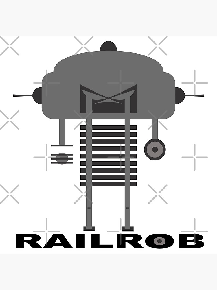 "Railrob - Retrorobotic - robot of the trains" Poster for Sale by emm-j ...