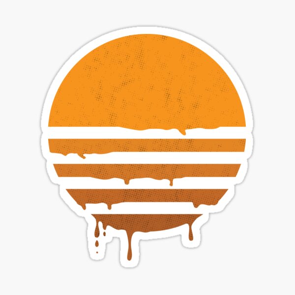 "melty sun" Sticker for Sale by xtrashape | Redbubble