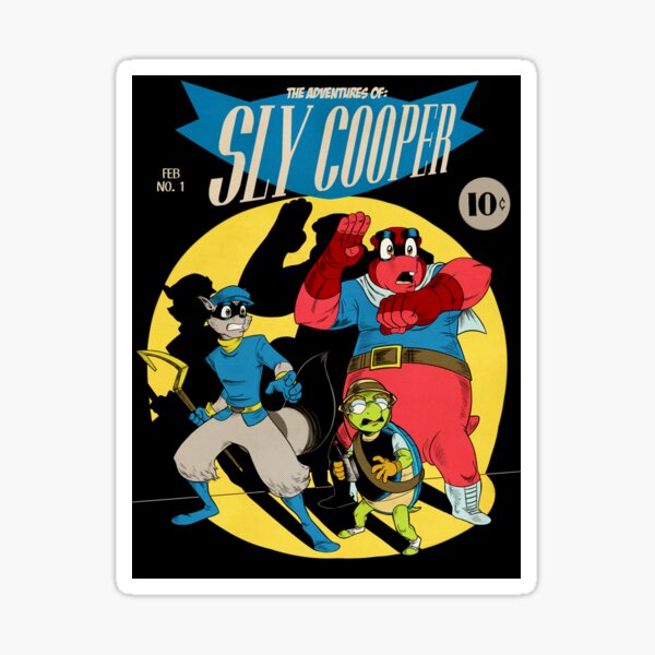 "sly cooper poster" Sticker for Sale by shaunrowland0 | Redbubble