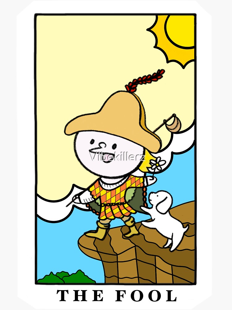 "The fool tarot card" Sticker for Sale by Vibekillerz | Redbubble