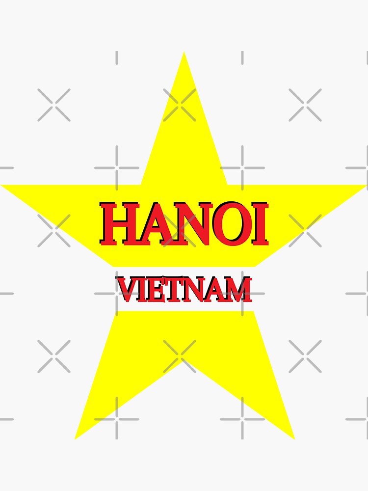 "Hanoi Vietnam Star" Sticker for Sale by FedSherDesign | Redbubble