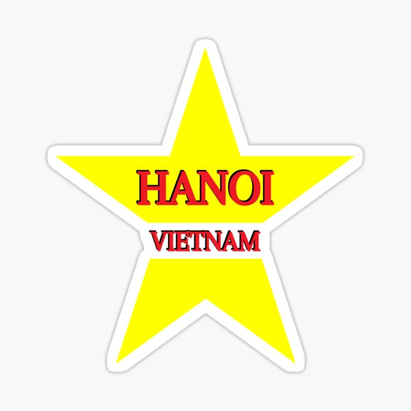 "Hanoi Vietnam Star" Sticker for Sale by FedSherDesign | Redbubble