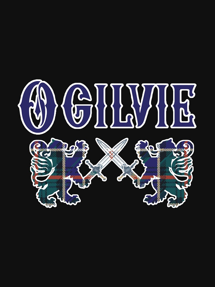 "Ogilvie Scottish Clan Lion Family Name Tartan Kilt" T-shirt for Sale ...