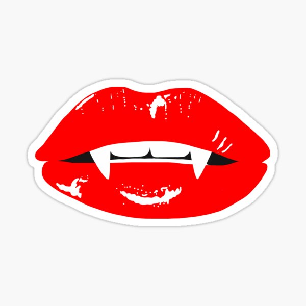 "Vampire Lips" Sticker for Sale by PaolinoDesigns | Redbubble