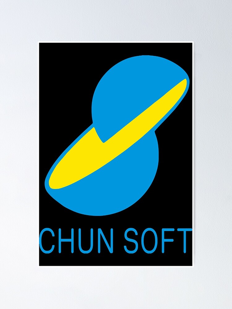 "Chun Soft Logo (Stylized) " Poster for Sale by amberlynmw | Redbubble