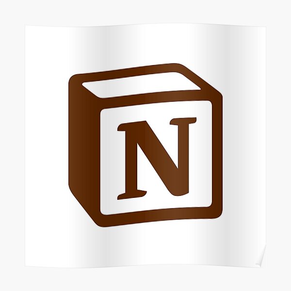 "Notion Logo Brown" Poster by PeterPrv | Redbubble