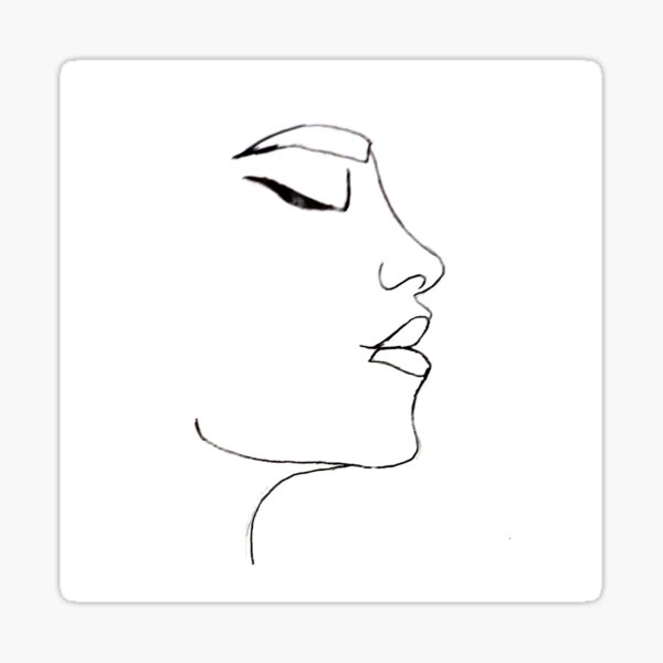 "elegant line art drawing" Sticker by Enchantingsoul | Redbubble