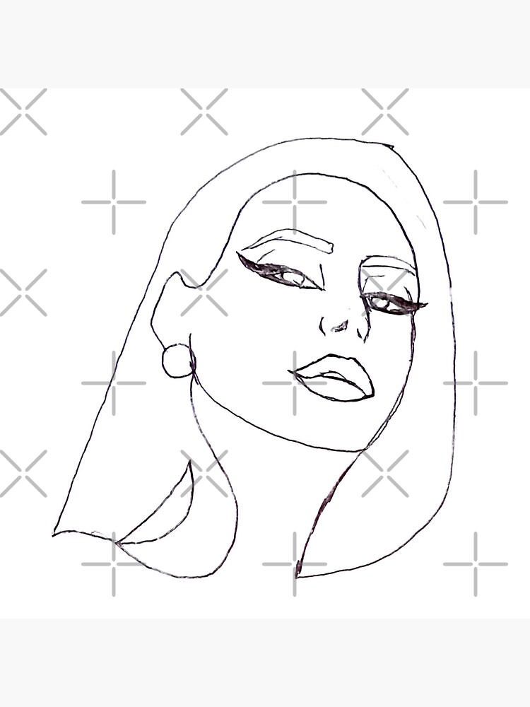 "simple women face drawing" Poster by Enchantingsoul | Redbubble