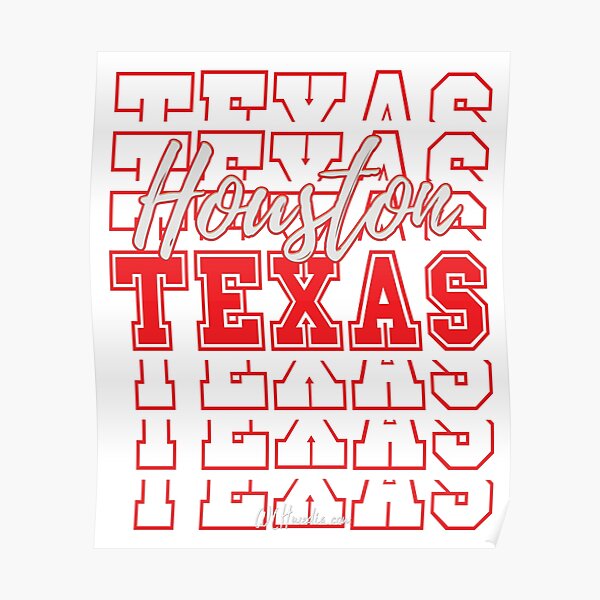 "Houston Texas Word Art" Poster for Sale by Walter4259 | Redbubble
