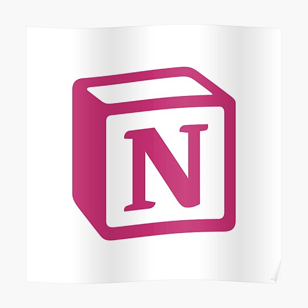 "Notion Logo Cherry" Poster by PeterPrv | Redbubble