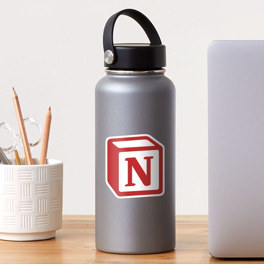 "Notion Logo Red" Sticker for Sale by PeterPrv | Redbubble