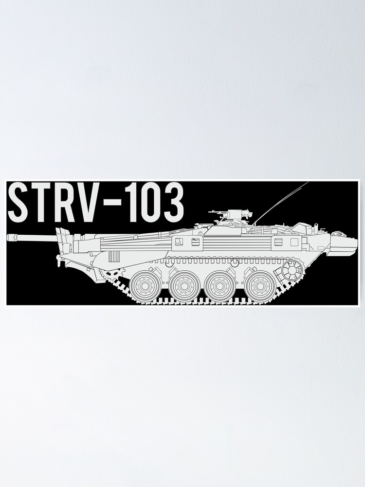 "Main Battle Tank Strv-103B" Poster for Sale by FAawRay | Redbubble