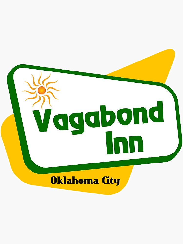 "Vagabond Inn, distressed " Sticker for Sale by KaynTippets1 | Redbubble