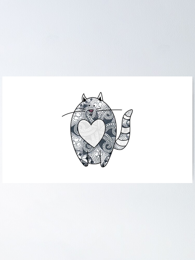 "Amazing Grumpy Cat in Cool Aesthetic Artwork" Poster for Sale by Urban ...