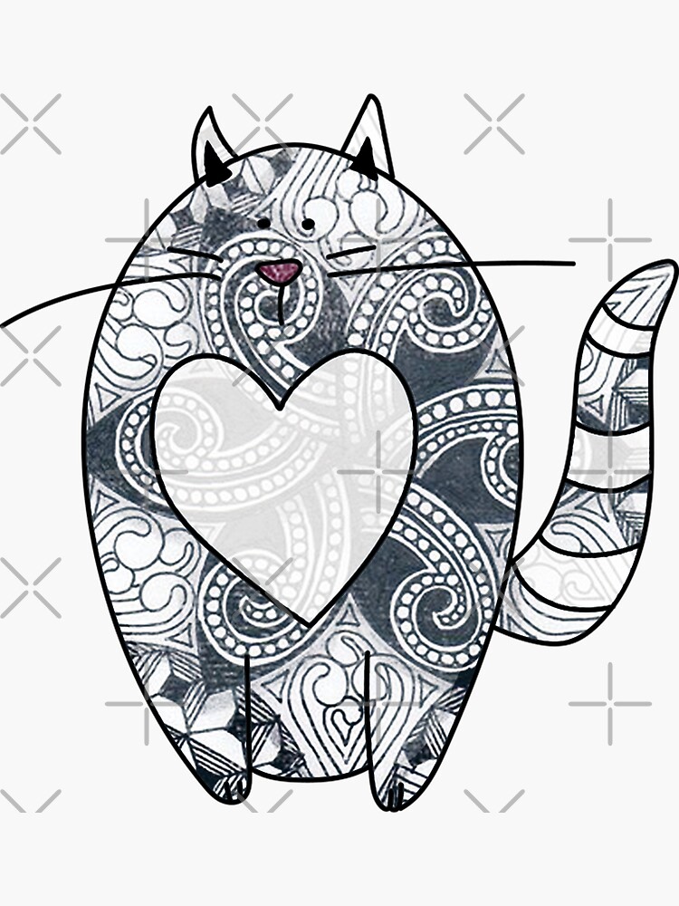 "Amazing Grumpy Cat in Cool Aesthetic Artwork" Sticker for Sale by ...