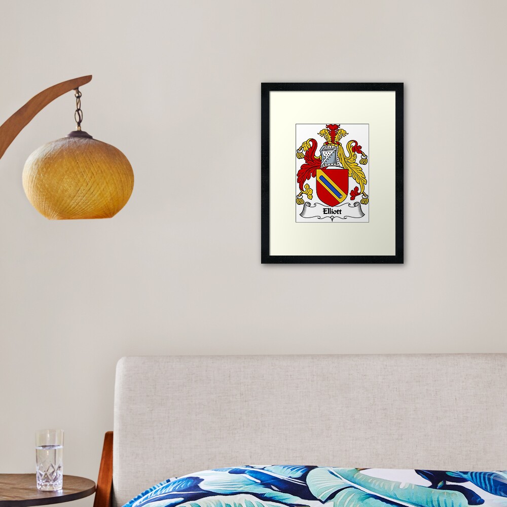 "Elliott Coat of Arms / Elliott Family Crest" Framed Art Print for Sale ...