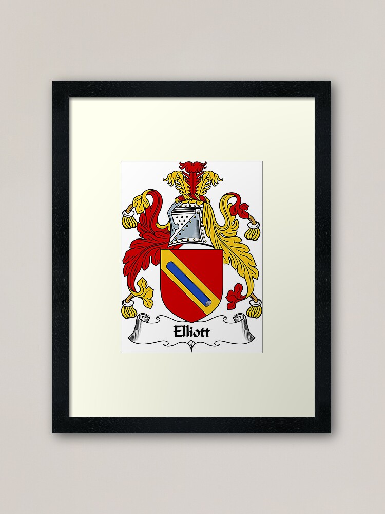 "Elliott Coat of Arms / Elliott Family Crest" Framed Art Print for Sale ...