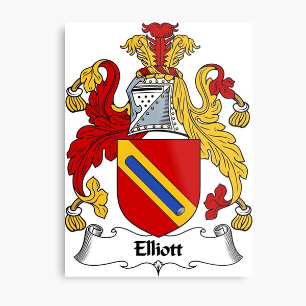 "Elliott Coat of Arms / Elliott Family Crest" Metal Print by ...