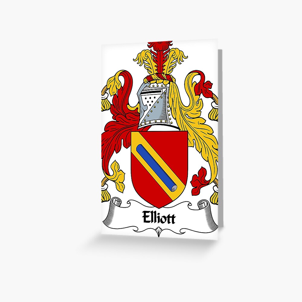 "Elliott Coat of Arms / Elliott Family Crest" Greeting Card for Sale by ...