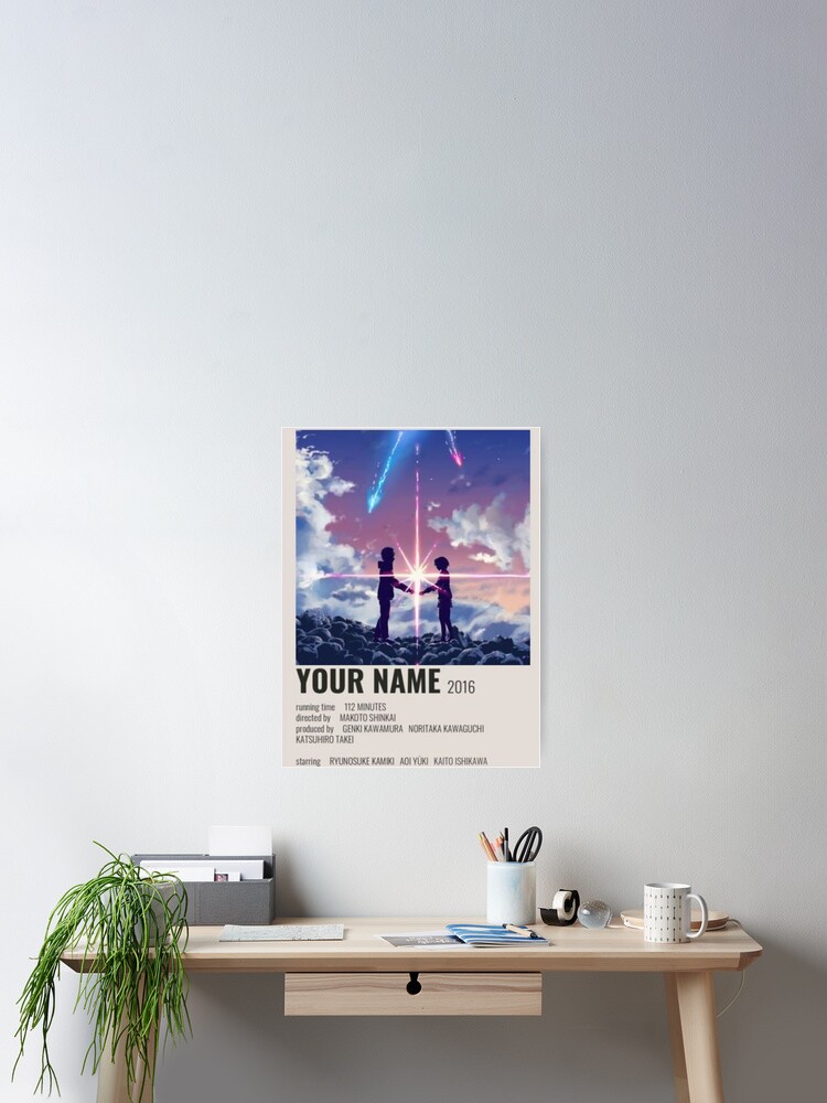 "your name anime minimalist poster" Poster for Sale by paper bag ...