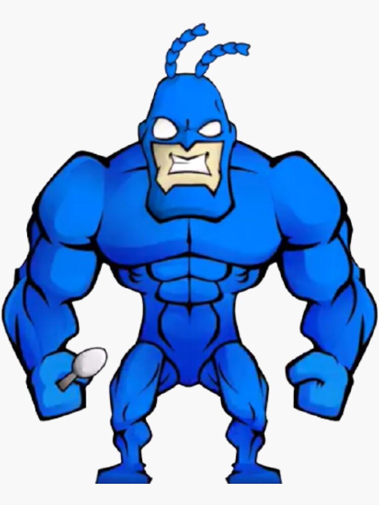 "the tick cartoon " Sticker for Sale by Reo12 | Redbubble