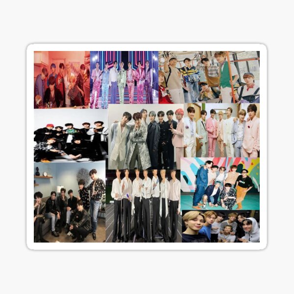 "BTS group" Sticker for Sale by diamondfindzzz | Redbubble