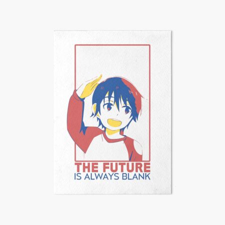 "erased anime fujinuma satoru in box frame quotes - white" Art Board ...