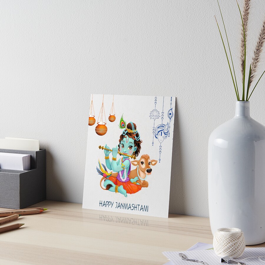 "janmashtami" Art Board Print for Sale by RONYON | Redbubble