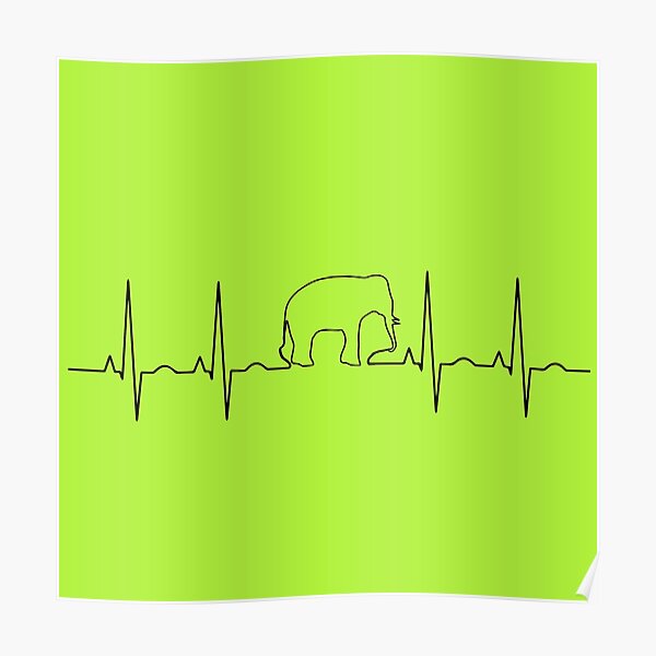 "ECG With Elephant Cellulite - Elephant" Poster for Sale by nakavt ...