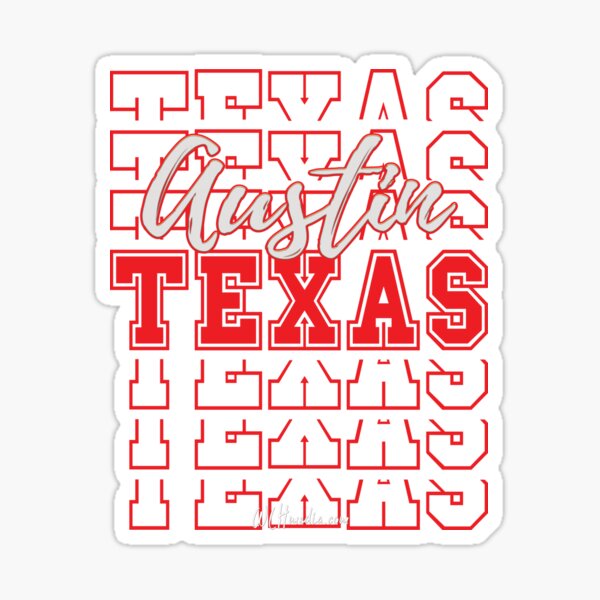 "Austin Texas Word Art " Sticker for Sale by Walter4259 | Redbubble