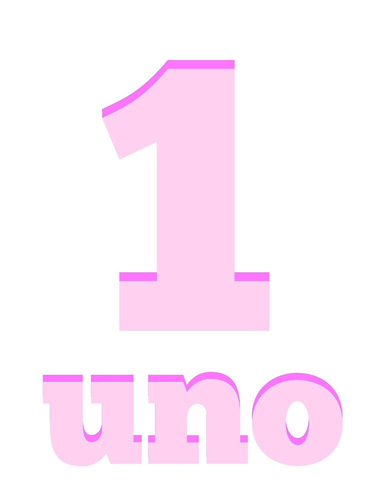 Lámina fotográfica «El bebé aprende el número uno en rosa español» de ...